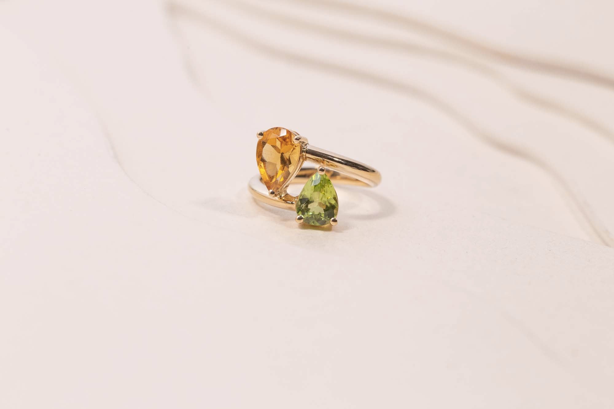 Bague Phénomène Citrine Péridot – studio-28